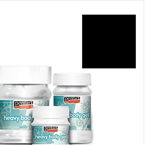 Heavy body Gel Glossy, Μαύρο, 100ml, Pentart – Καλλιτεχνείον