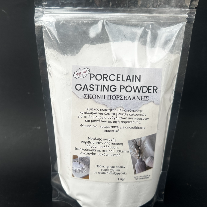 Porcelain Casting Powder Nik-Art 1kg -PO5606 – Καλλιτεχνείον