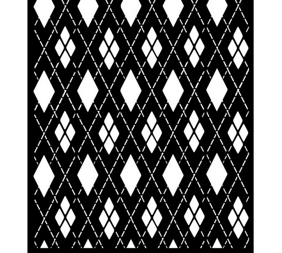 Thick Stencil Stamperia 20x25cm, Master of Magic, Rombus texture ...